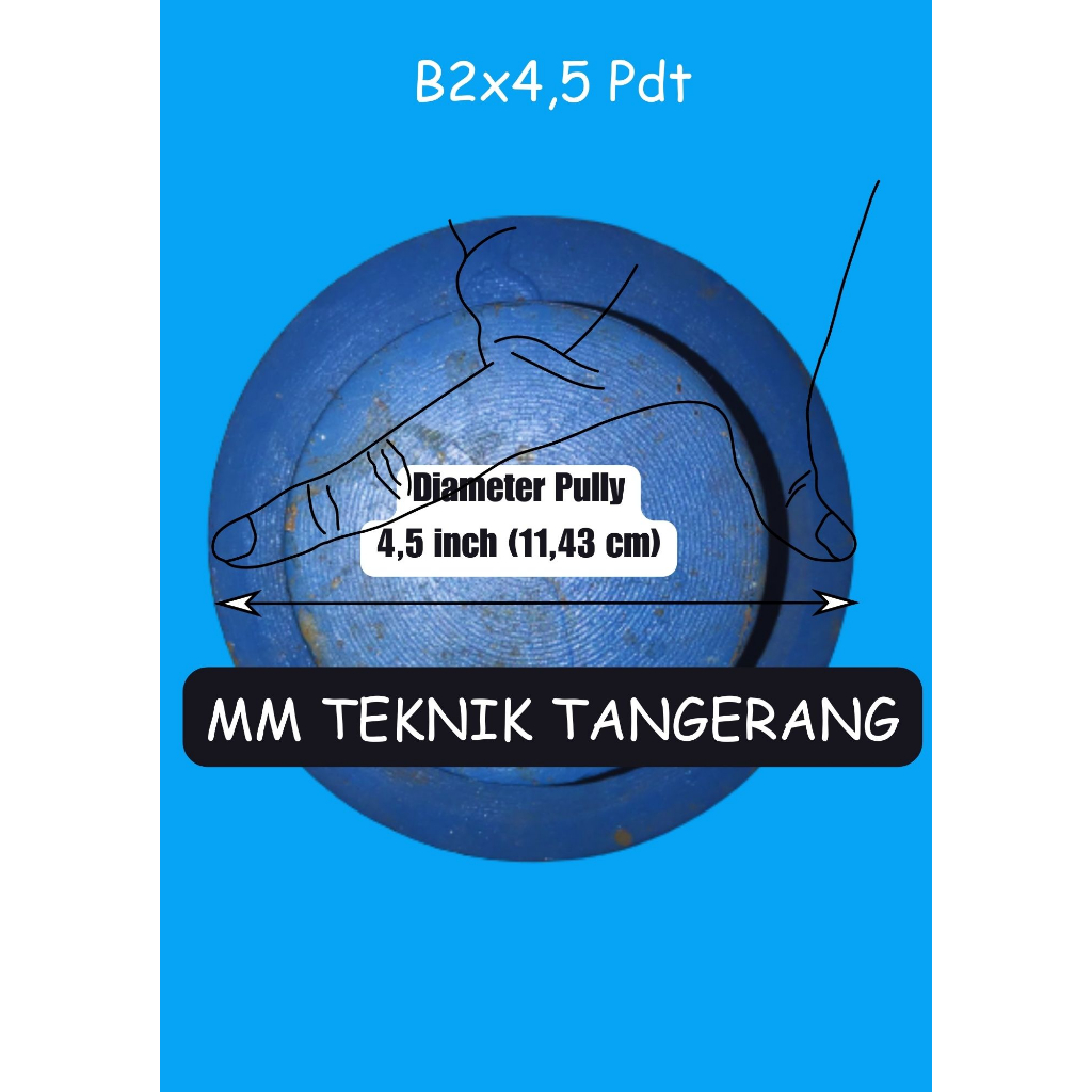 Jual Pully B2 x 4,5" Padat Besi Ancuran Poli B2 x 4,5 inchi Pulley Cor ...