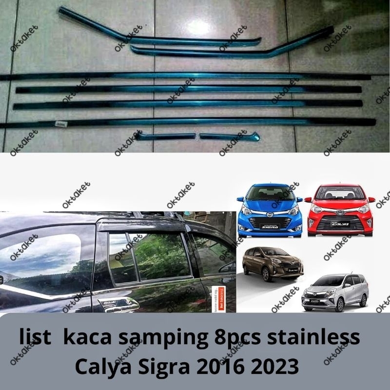 Jual List kaca samping mobil calya/ sigra 8 pcs 2016 2019 2020 2021 ...
