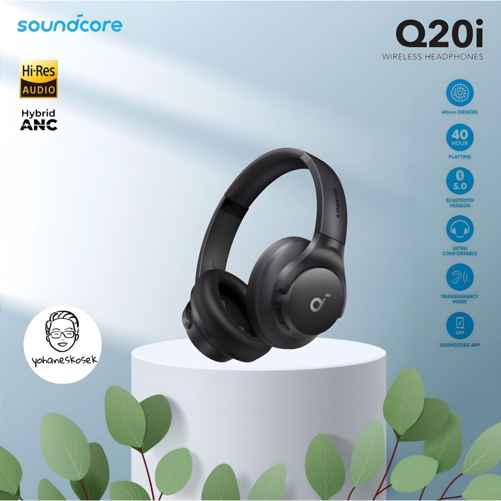 Jual Headphone Soundcore Q20i with Hybrid ANC | Shopee Indonesia