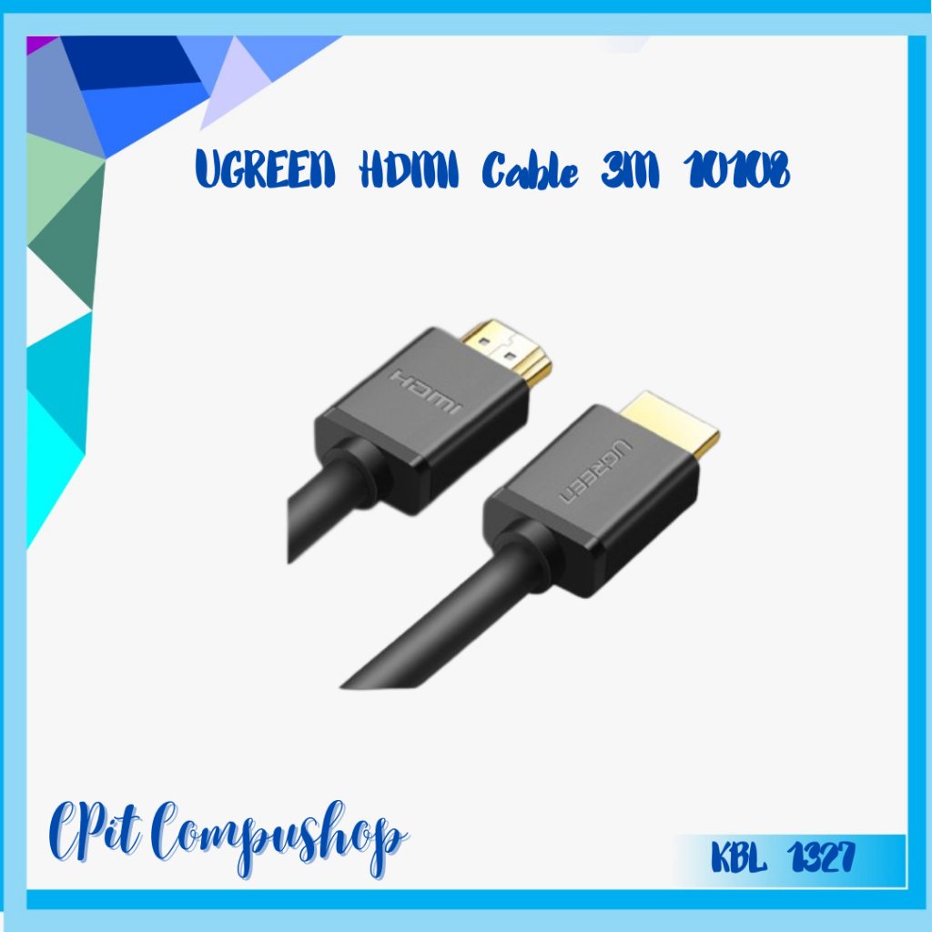 Jual UGREEN HDMI Cable 3M 10108 Black Kabel Hdmi 3 Meter | Shopee Indonesia