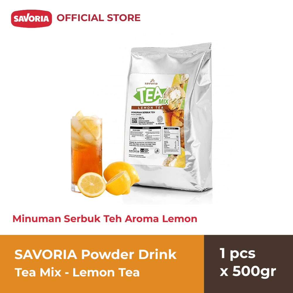 Jual SAVORIA Tea Mix Lemon Tea Powder Drink - Bubuk Minuman Teh 500g ...