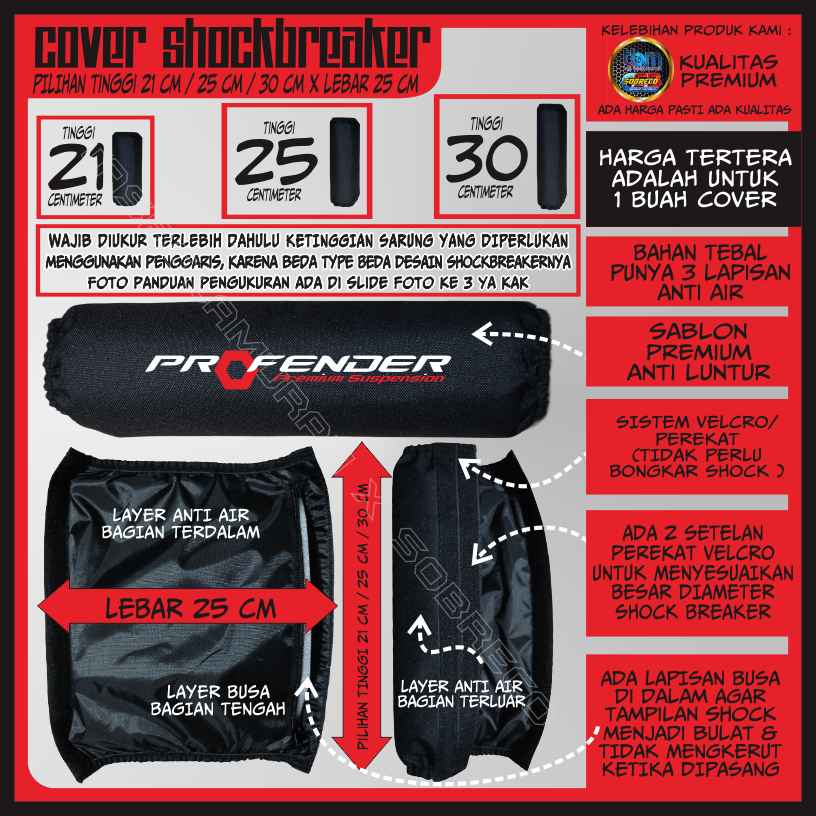 Jual SARUNG PELINDUNG PENUTUP COVER SOKBREKER SHOCK BREAKER BELAKANG ...