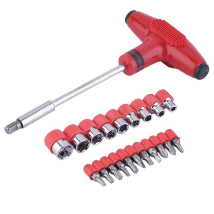 Jual OBENG SET KUNCI SET 24 IN 1 MULTIFUNGSI KUNCI SHOCK OBENG PALU T ...