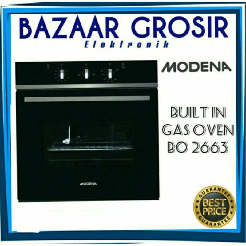 Jual BUILT IN GAS OVEN TANAM GAS MODENA BO2663 BO 2663 | Shopee Indonesia