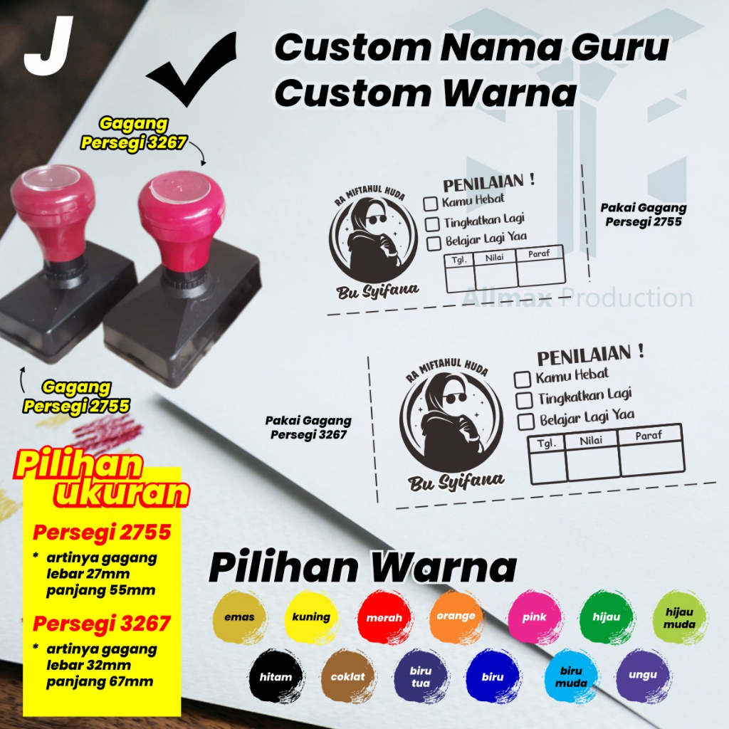 Jual Stampel Penilaian Guru - Stampel Nilai Reward Guru | Shopee Indonesia