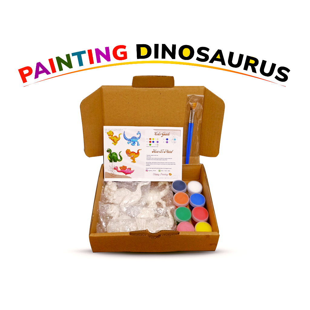 Jual Mainan Edukasi Mewarnai Patung Dinosaurus Bahan Resin / Mainan ...