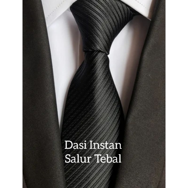 Jual Dasi Instan Pria Wanita Dasi Hitam Langsung Pakai | Shopee Indonesia