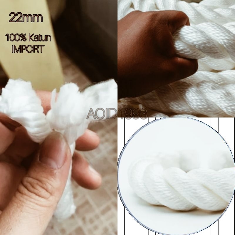 Jual TALI SAFETY, TALI TARIK TAMBANG 22MM PUTIH. ORIGINAL | Shopee ...