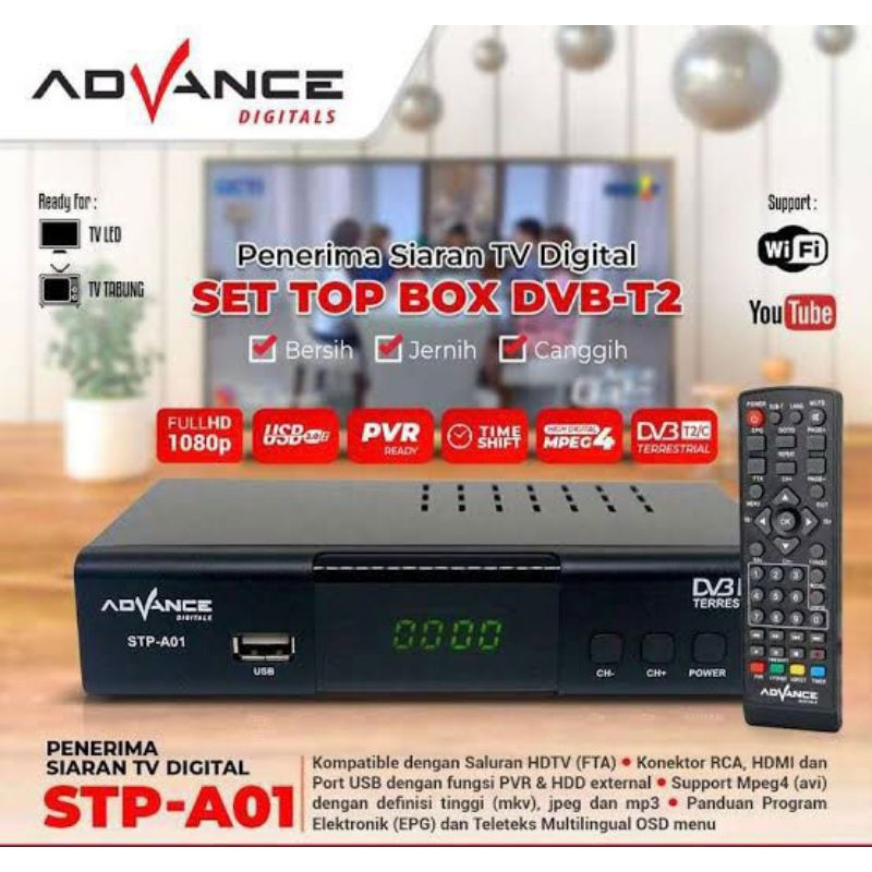 Jual Set Top Box STB Advance STP A02 | Shopee Indonesia