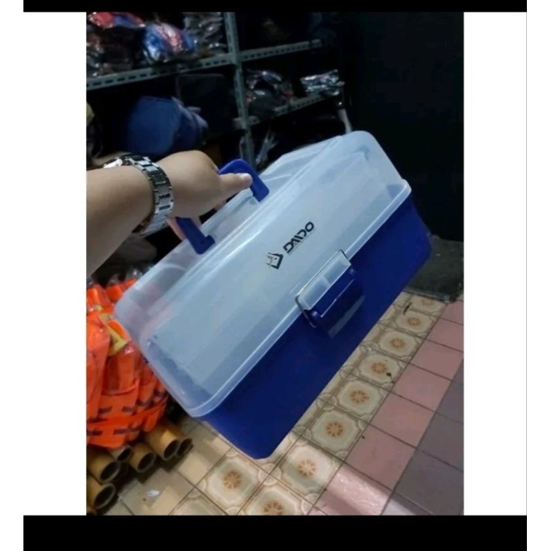 Jual kotak pancing box alat pancing type 003 biru tutup bening bisa ...
