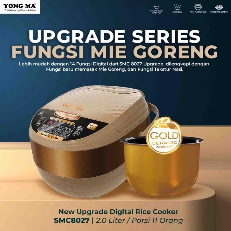 Jual Rice Cooker Yong Ma SMC 8027 / Magic Com Yong Ma SMC8027 2 liter ...
