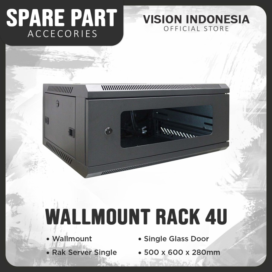 Jual Wallmount Rackmount 4U, Rak Server Single Door 4U | Shopee Indonesia