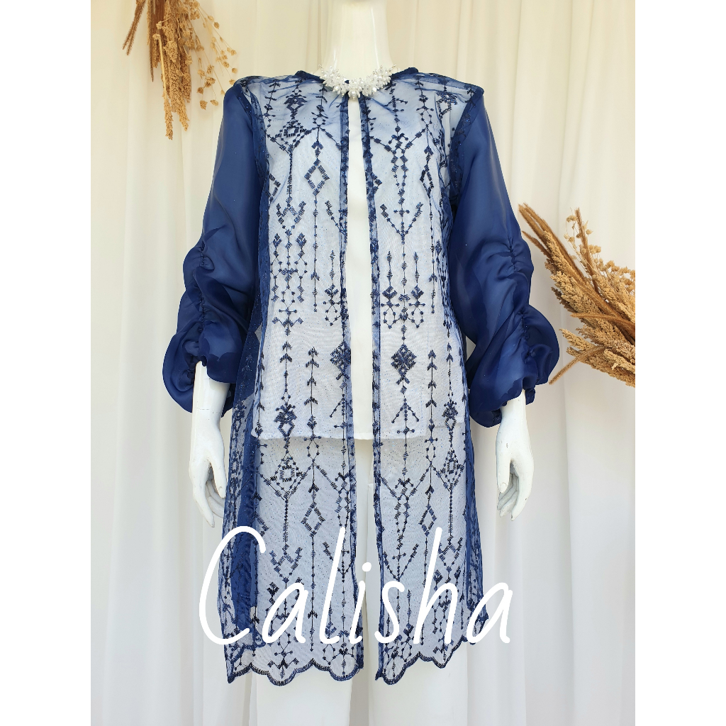 Jual Ethnic Outer by Calisha Outer Tulle Outer Tille Premium Raya ...