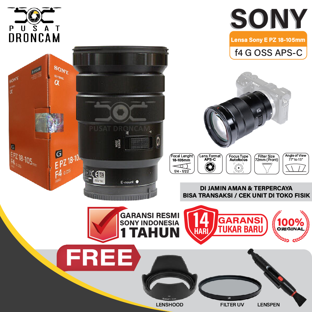 Jual Sony E 18-105mm f4 PZ G OSS Lensa Sony 18-105 mm f4 Original Resmi ...