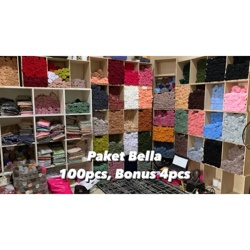 Jual PAKET USAHA BELLA SQUARE 100pcs BEBAS PILIH WARNA NO LABEL ...