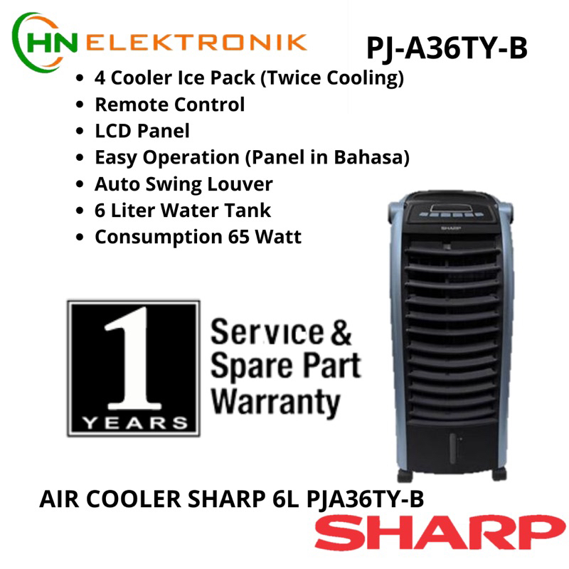 Jual AIR COOLER SHARP 6L PJ-A36TY-B | Shopee Indonesia