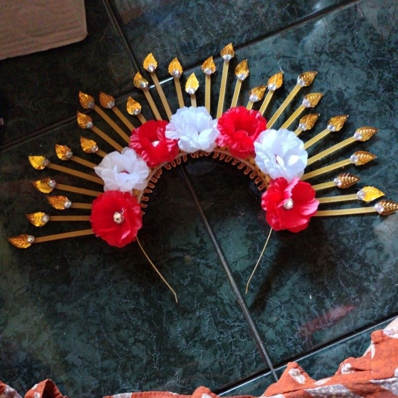 Jual bando merah putih / mahkota merah putih / aksesoris merah putih ...