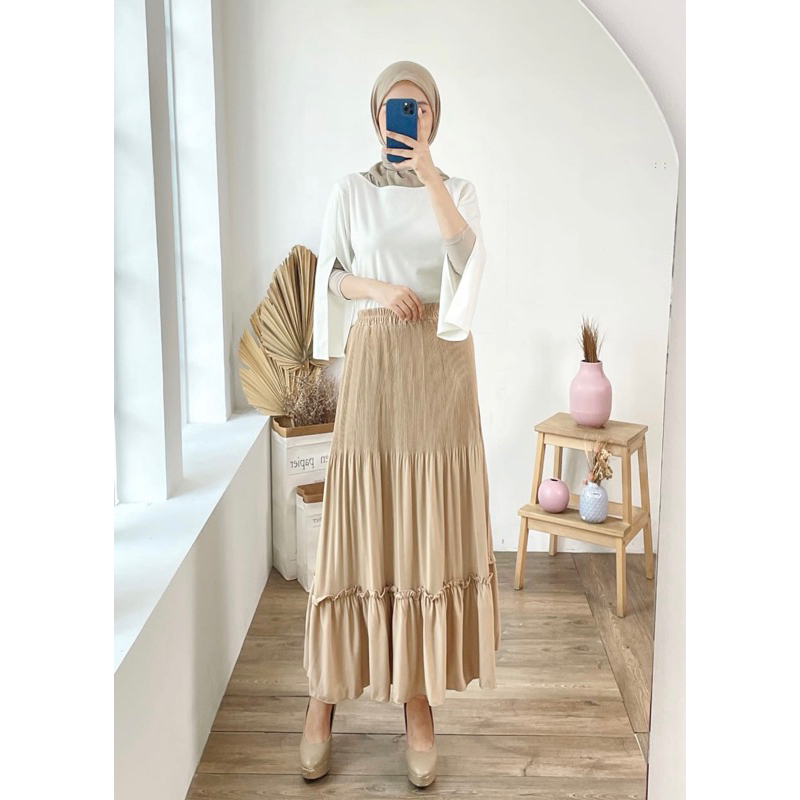 Jual ROK SUSUN CLARA ROK CANDA ROK TUTU TINGKAT ROK POLOS CANTIK KERJA ...