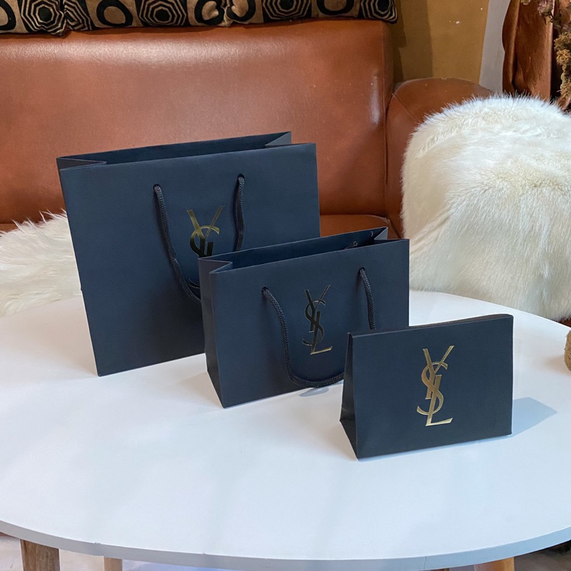 Jual Paper Bag YSL Hitam Original Store Paperbag Gift Set Make Up ...