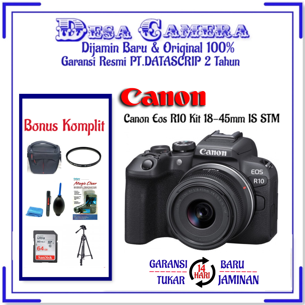 Jual Canon Eos R10 Kit 18-45mm IS STM Garansi Resmi | Shopee Indonesia