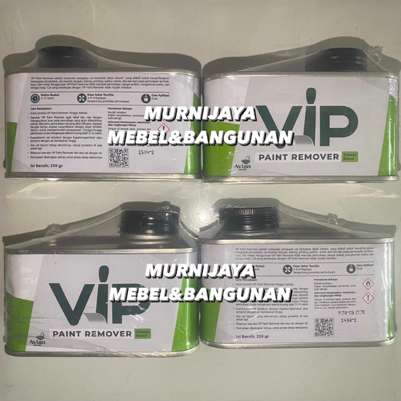 Jual VIP PAINT REMOVER 250CC BY AVIAN CAT PENGHILANG PEMBERSIH KAYU ...