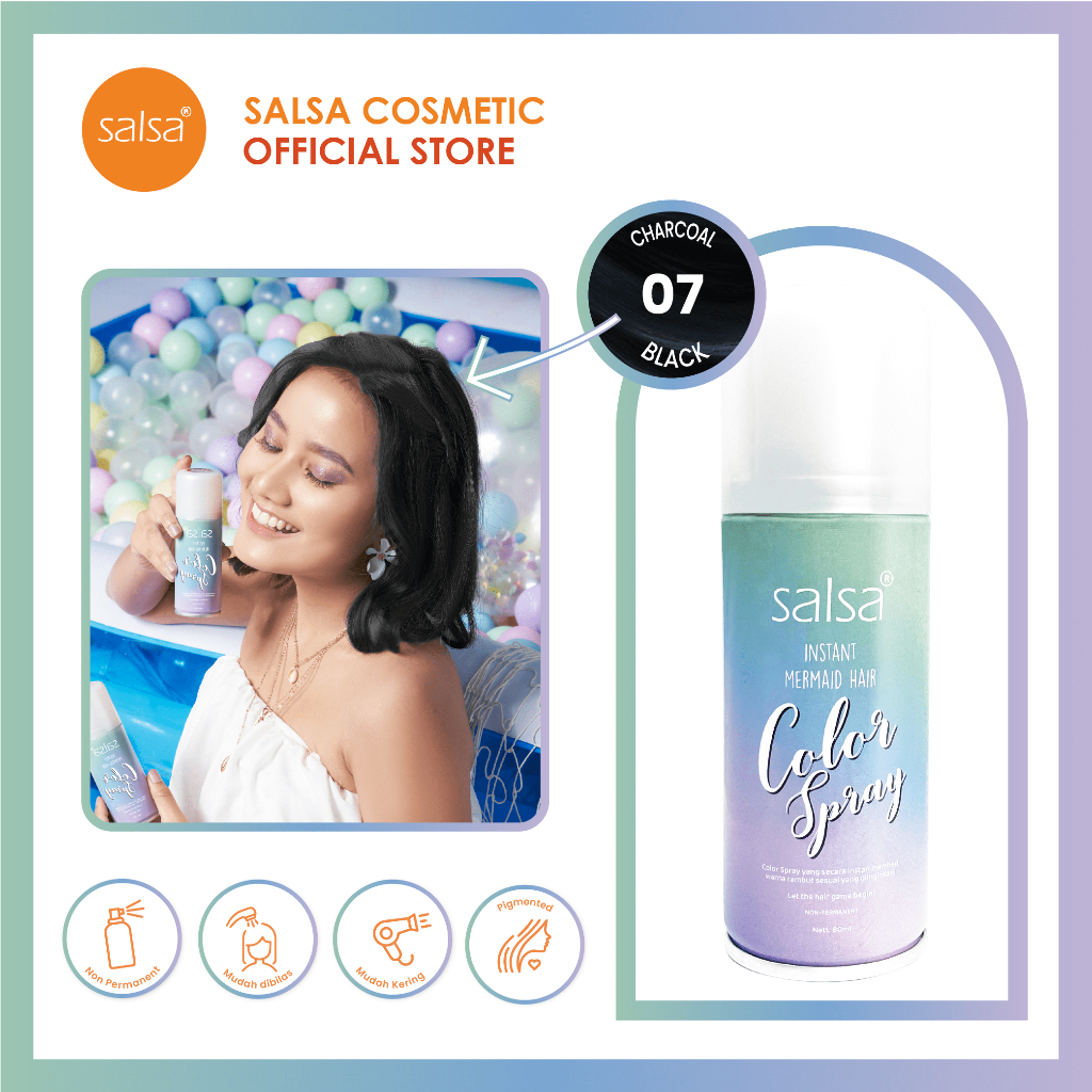 Jual SALSA Instant Mermaid Hair Color Spray - Semir Rambut Temporary ...