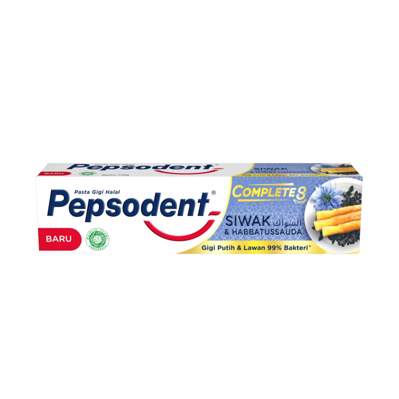 Jual Pepsodent Pasta Gigi Siwak Habbatussauda Complete8 190G | Shopee ...