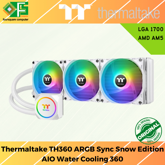 Jual Thermaltake TH360 ARGB Sync AIO Liquid Cooler White Black | Water ...