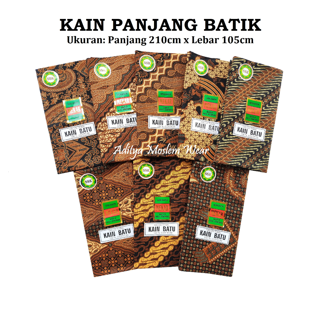 Jual Kain Jarik Batik Solo Mekar Samping Kebat Panjang Tapih Kain Batu Katun Halus Tebal ...