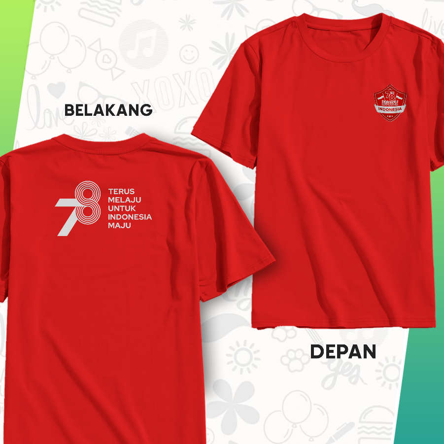Jual Kaos kemerdekaan indonesia agustusan hut ri ke 78 bahan katun | Shopee Indonesia