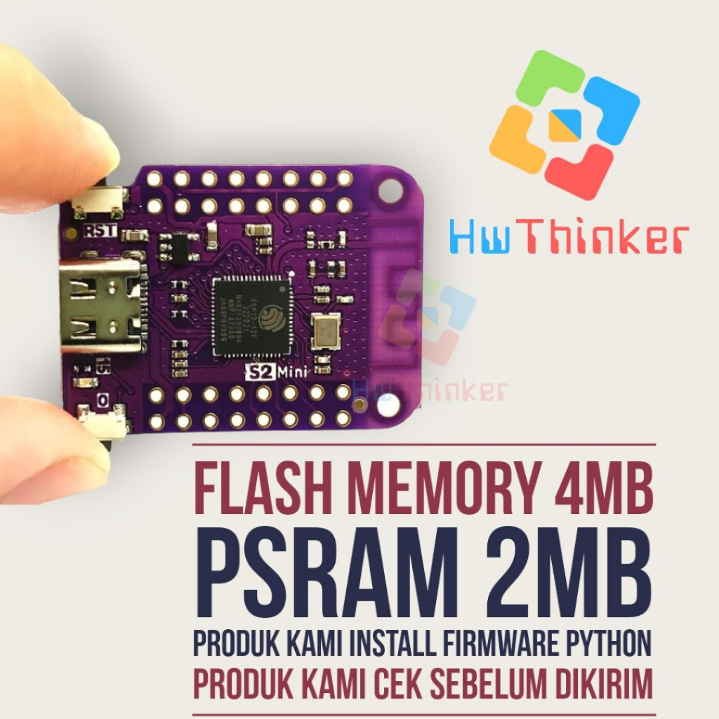Jual LOLIN Wemos S2 Mini WIFI Board USB Type-C S2FN4R2 ESP32-S2 MicroPython 4MB FLASH 2MB PSRAM ...