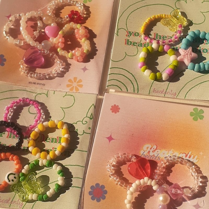 Jual [Random] Rings Set by Heatenly // Cincin Manik Beads | Shopee ...