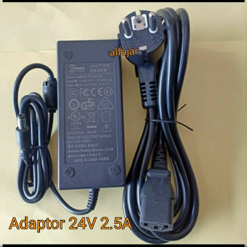 Jual Adaptor Original 24Volt AC Adapter Mikrotik 24V 2.5A | Shopee ...