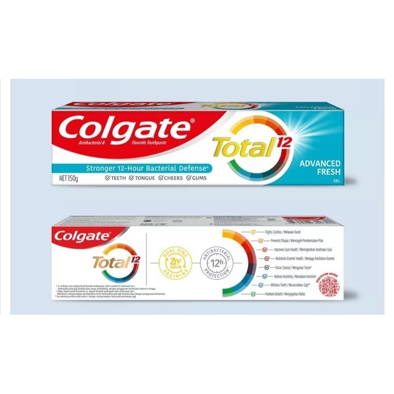 Jual Colgate Total 12 Advanced Fresh Toothpaste 150g | Shopee Indonesia