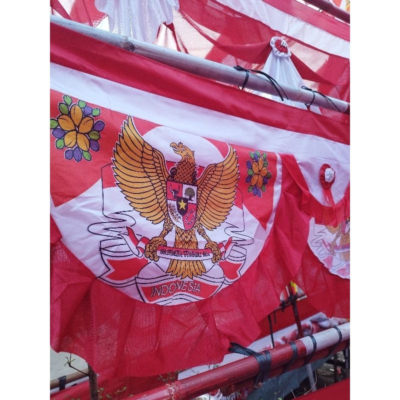 Jual Bendera Background / Backdrop Merah Putih Polos Garuda 5 - 10 ...
