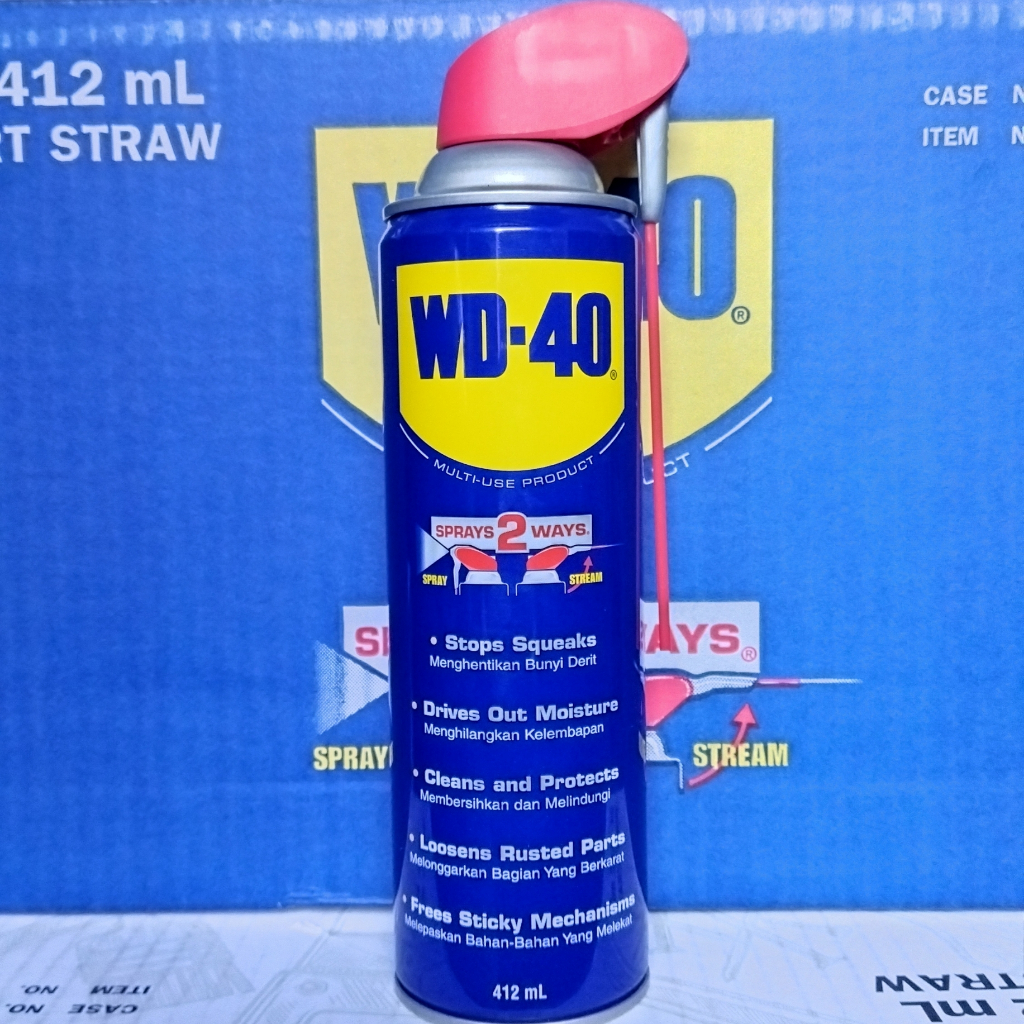 Jual CAIRAN ANTI KARAT DAN PELUMAS WD-40 WD40 WD 40 PENETRATING OIL 412 ML | Shopee Indonesia