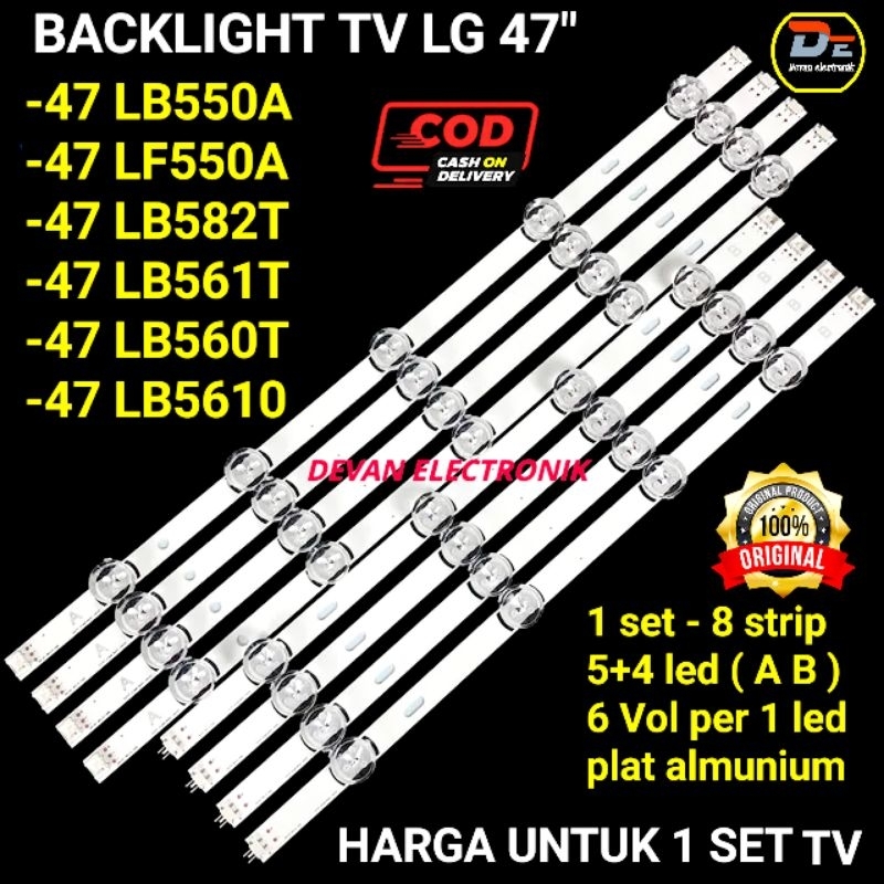 Jual LED BACKLIGHT TV LG 47 INC 47LF550 47LB550 47LB582T 47LB561T ...