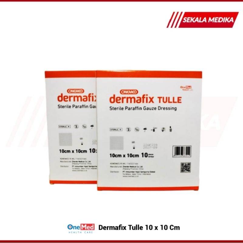 Jual Dermafix Tulle 10 x 10 Cm Onemed Parafin Gauze Dressing / Box ...