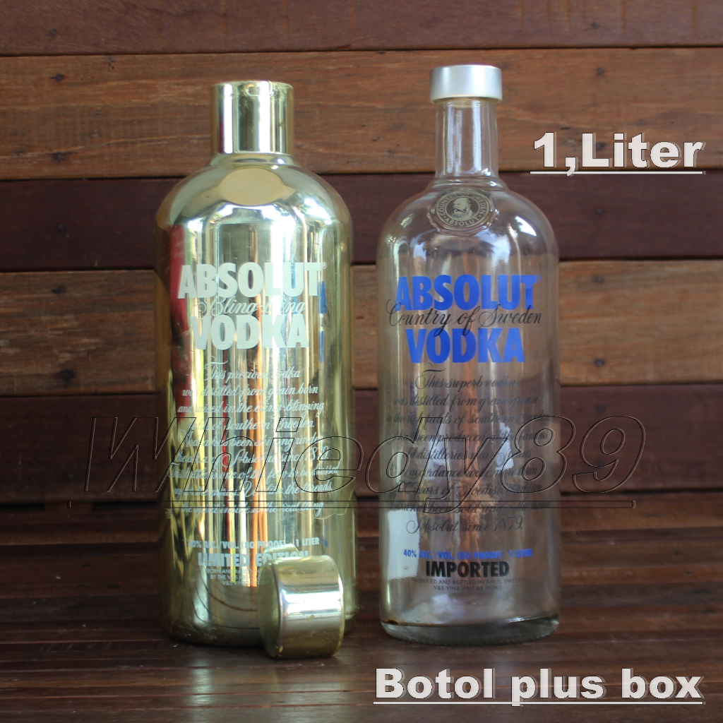 Jual Botol bekas miras Absolut vodka buat pajangan | Shopee Indonesia