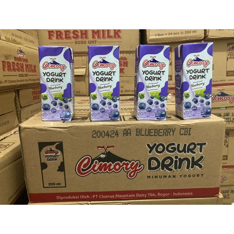 Jual Cimory Yogurt Drink Kotak 200ml Yogurt Blueberry | Shopee Indonesia