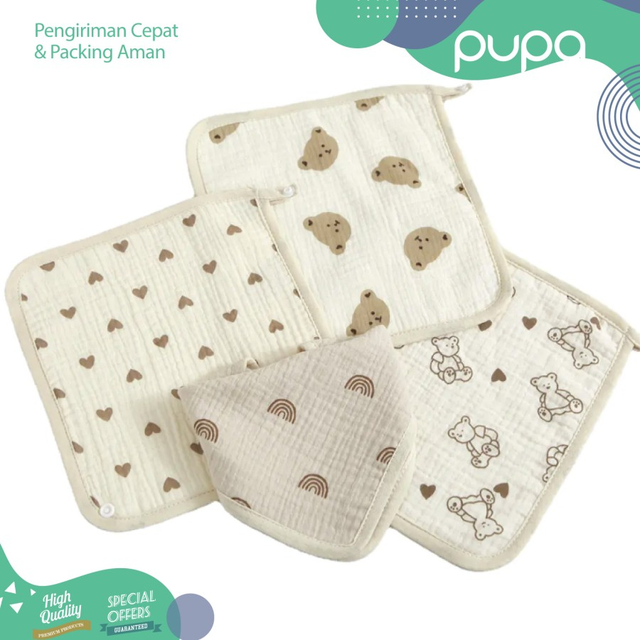 Jual Washlap Bayi / Sapu Tangan Baby Wash Lap / 2 IN 1 BIB / Celemek ...