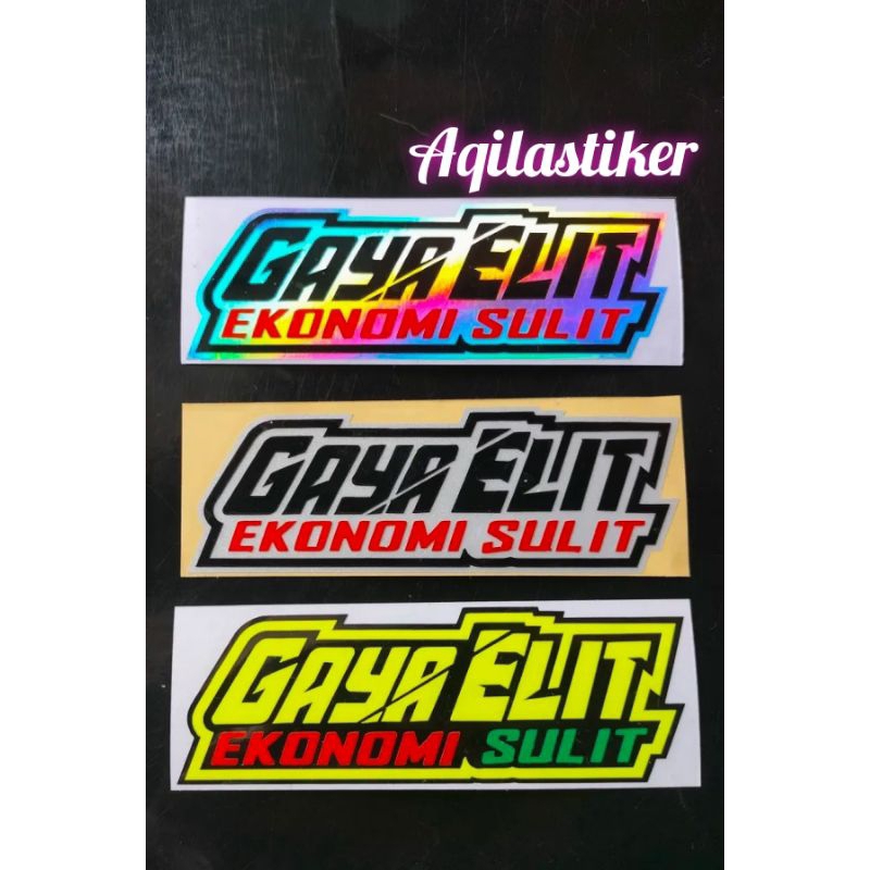 Jual stiker cutting gaya elit ekonomi sulit stiker motor | Shopee Indonesia