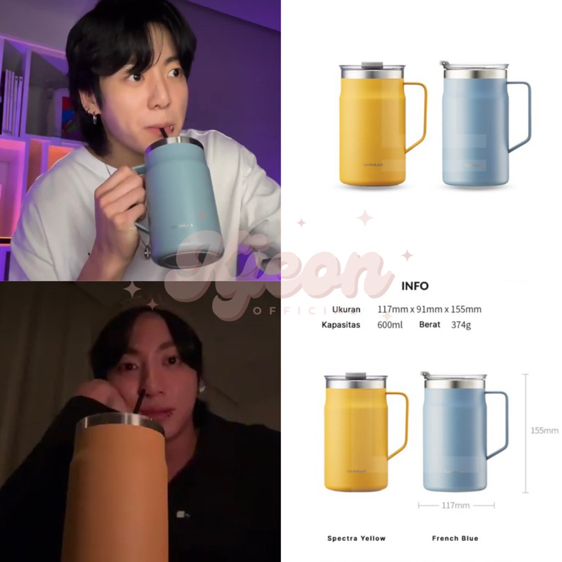 Jual [READY] Tumbler Jungkook LocknLock Mug Metro 600 ml | Tumbler ...