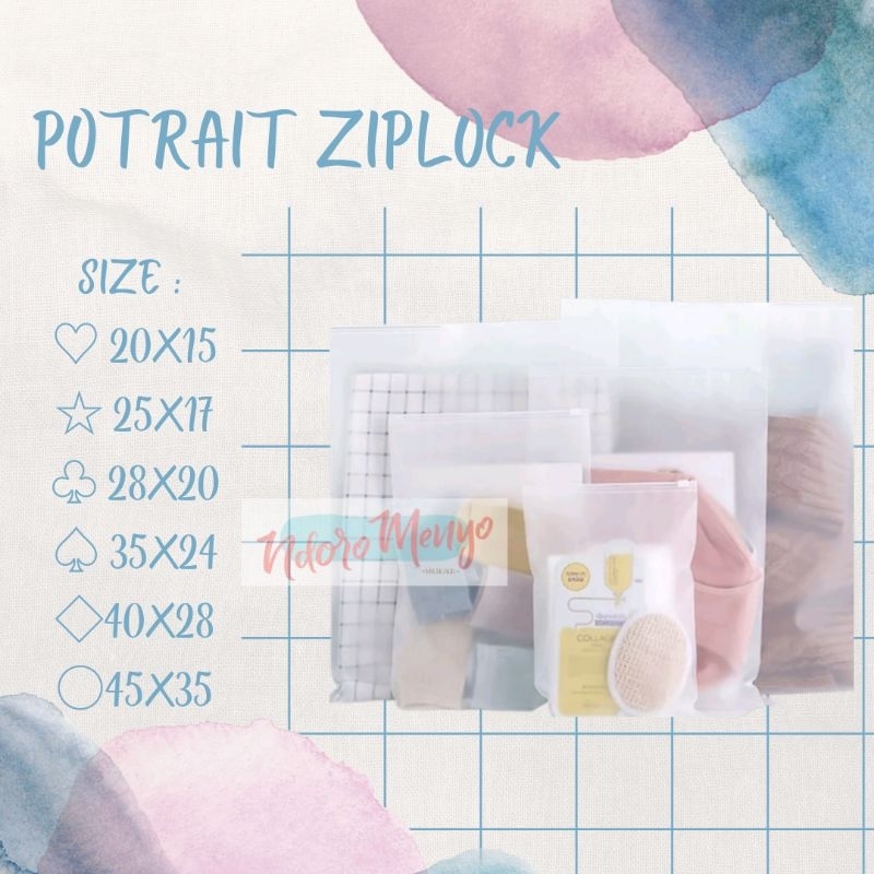 Jual POTRAIT ziplock travel organizer polos motif zipper pouch sepatu ...
