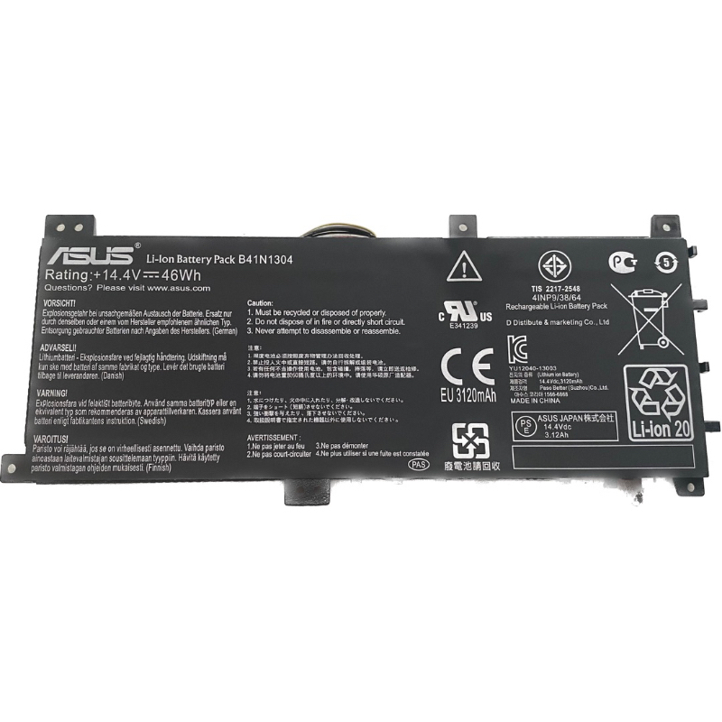 Jual Baterai Battery Laptop Original Asus VivoBook A451L A451LN A451LD A451LB S451 B41N1304 ...