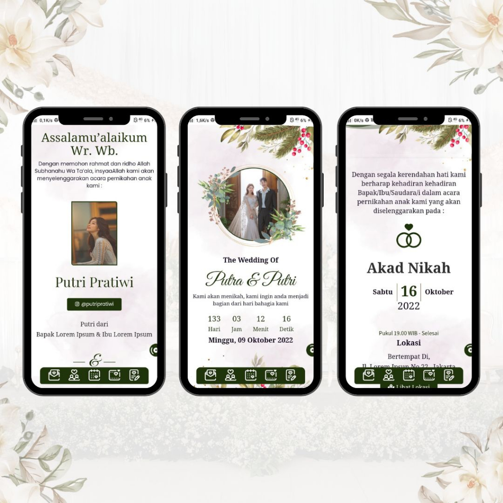 Jual UNDANGAN PERNIKAHAN DIGITAL TEMA BUGOY | Shopee Indonesia