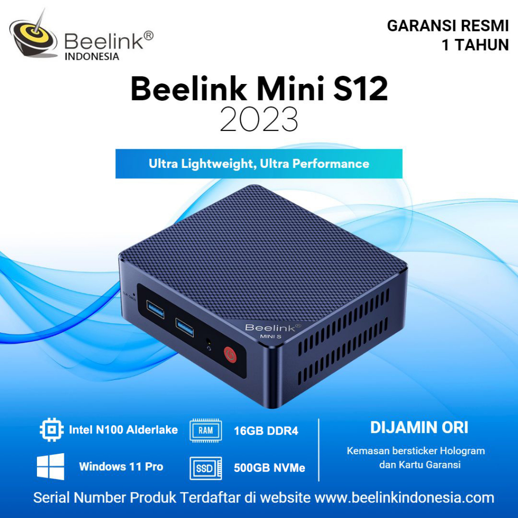Jual Beelink MINI S12 Pro Intel N100 Alderlake 16/500GB SSD Windows 11 ...