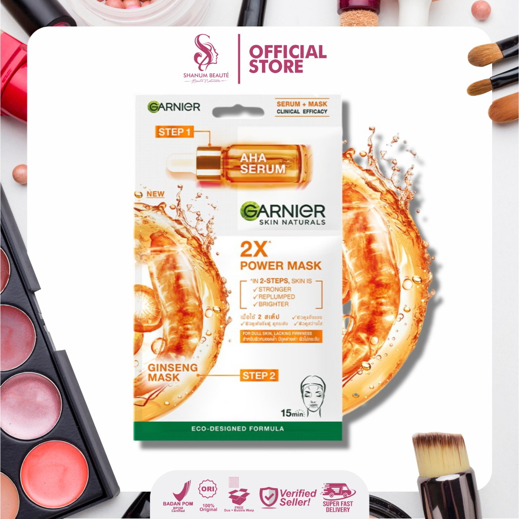 Jual Garnier Two Step Power Mask Ginseng - Masker Wajah Serum Skincare ...