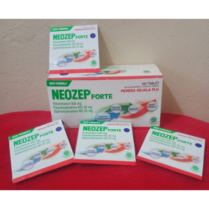 Jual Neozep Forte Strip isi 4 Tablet Pereda Gejala Flu / Hidung ...