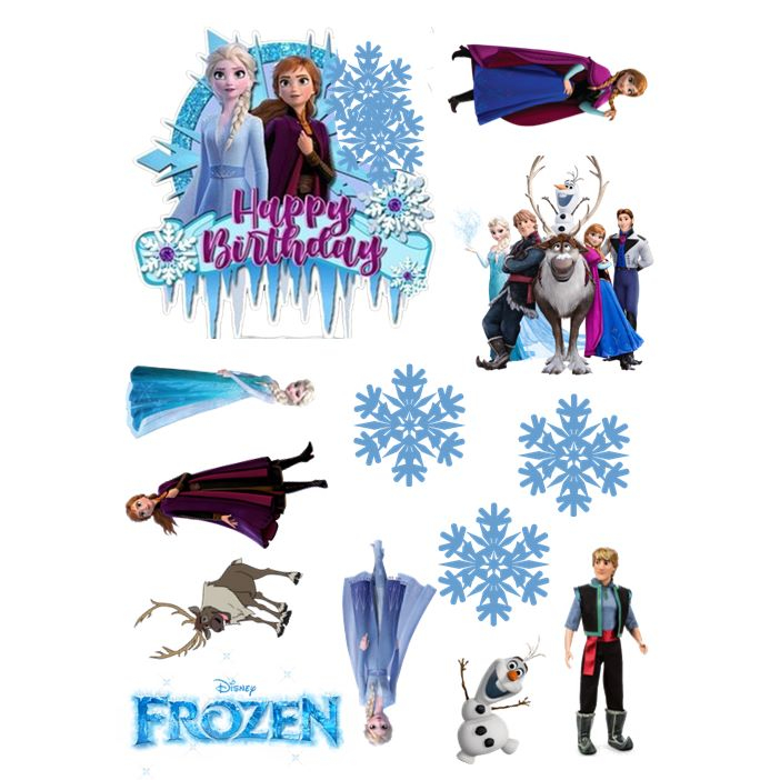 Jual Topper FROZEN Custom/Hiasan Kue ULTAH Tema Frozen | Shopee Indonesia